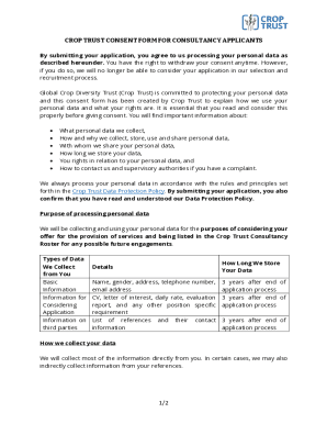 Fillable Online Consent Form for Consultancy Applicants.docx Fax Email ...