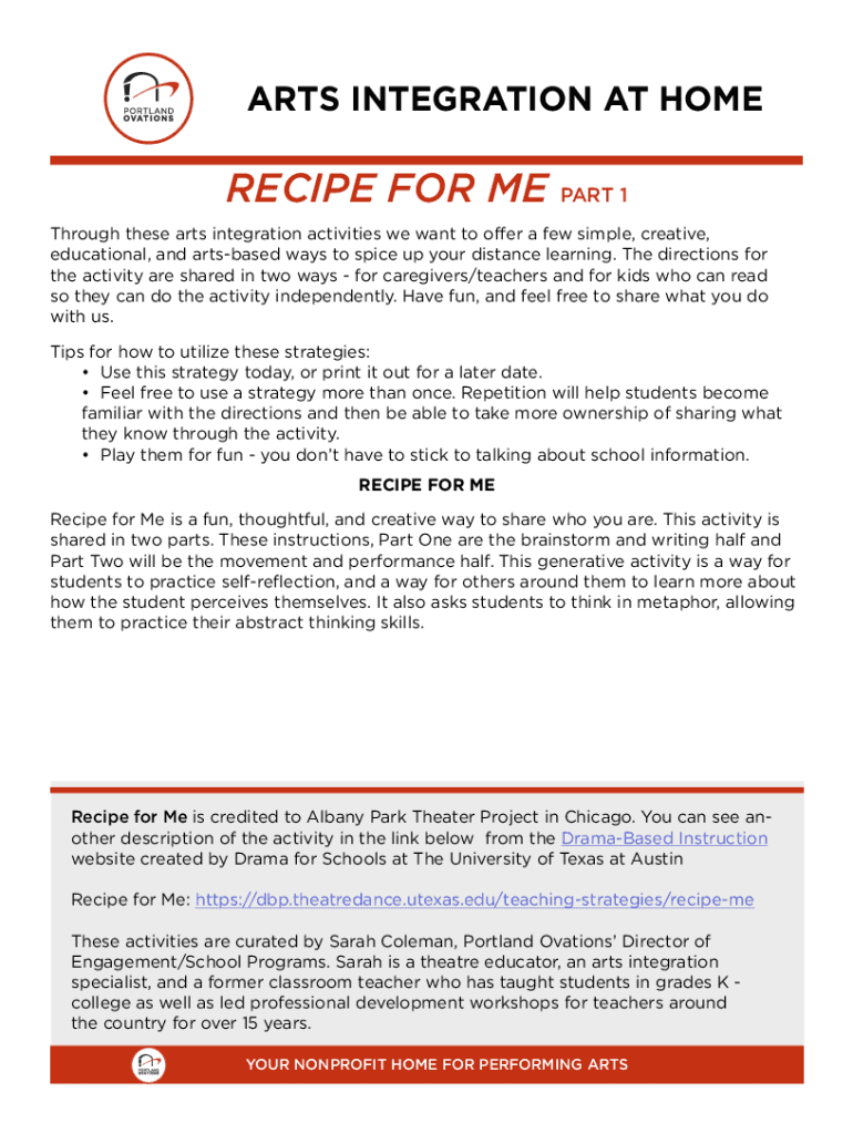 Fillable Online 5 Fun Activities for Integrating the Arts in the Classroom Fax Email Print ...