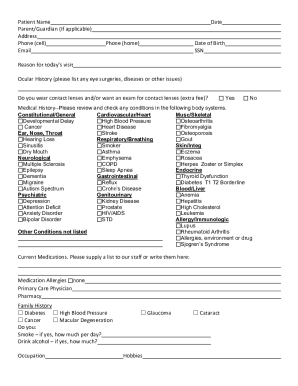 Fillable Online Rev Patient History Form 11-2-2253.docx Fax Email Print ...