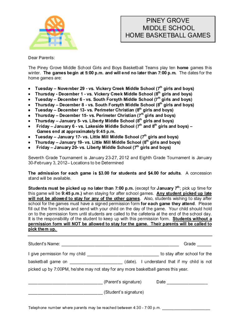 Fillable Online basketball permission form-pg 11-12.docx Fax Email ...