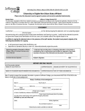Fillable Online 2021-2022 Citizenship and Eligible Non-Citizen Status Affidavit Fax Email Print ...