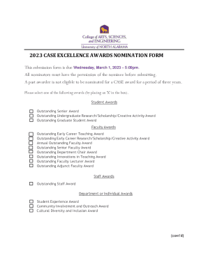 Fillable Online About the Circle of Excellence Awards Fax Email Print ...