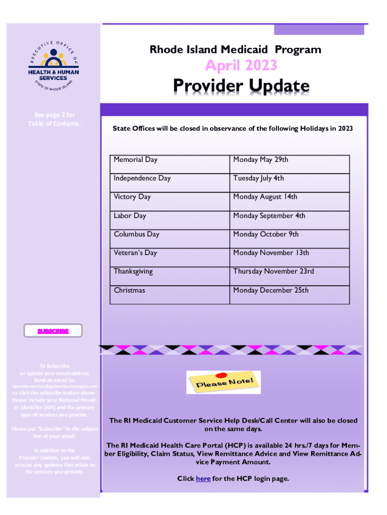 Fillable Online eohhs ri CMS guidance requires states to initiate ...