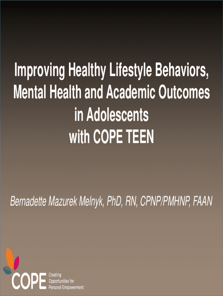 Fillable Online The state of mental health and healthy lifestyle ...