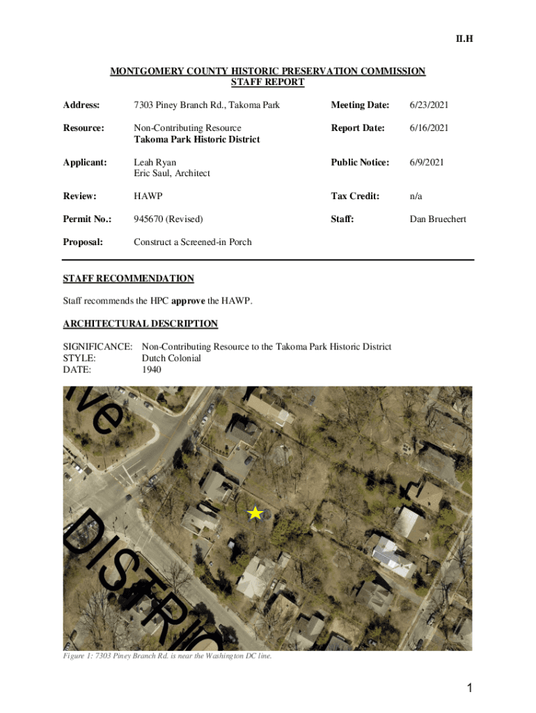 Fillable Online II.H-7303-Piney-Branch-Road-Takoma-Park-945670.pdf Fax Email Print - pdfFiller