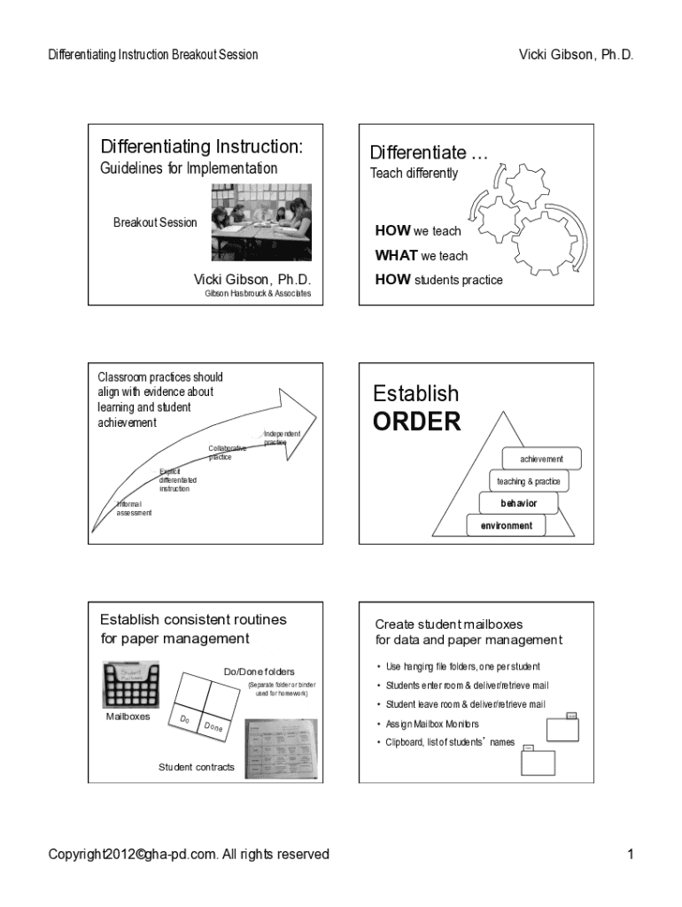 Fillable Online Differentiated Instruction and How to Implement It Fax Email Print - pdfFiller