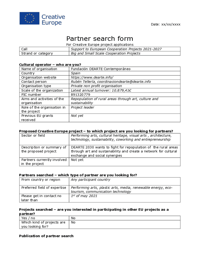 Fillable Online Big and Small Scale Cooperation Projects Fax Email ...