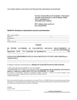 Compilabile Online FAC SIMILE RICHIESTA RATEIZZAZIONE28042016DEFINITIVO ...