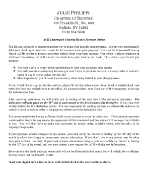 Fillable Online PaymentsJulie Philippi, Chapter 13 Trustee Fax Email ...