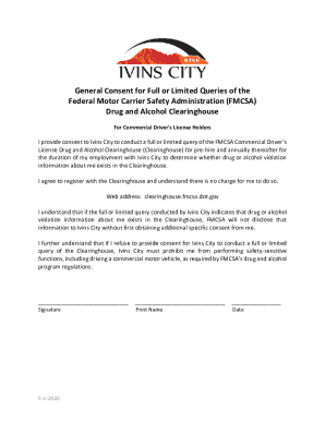 Fillable Online Drug and Alcohol Clearinghouse Rule Now in Effect Fax ...