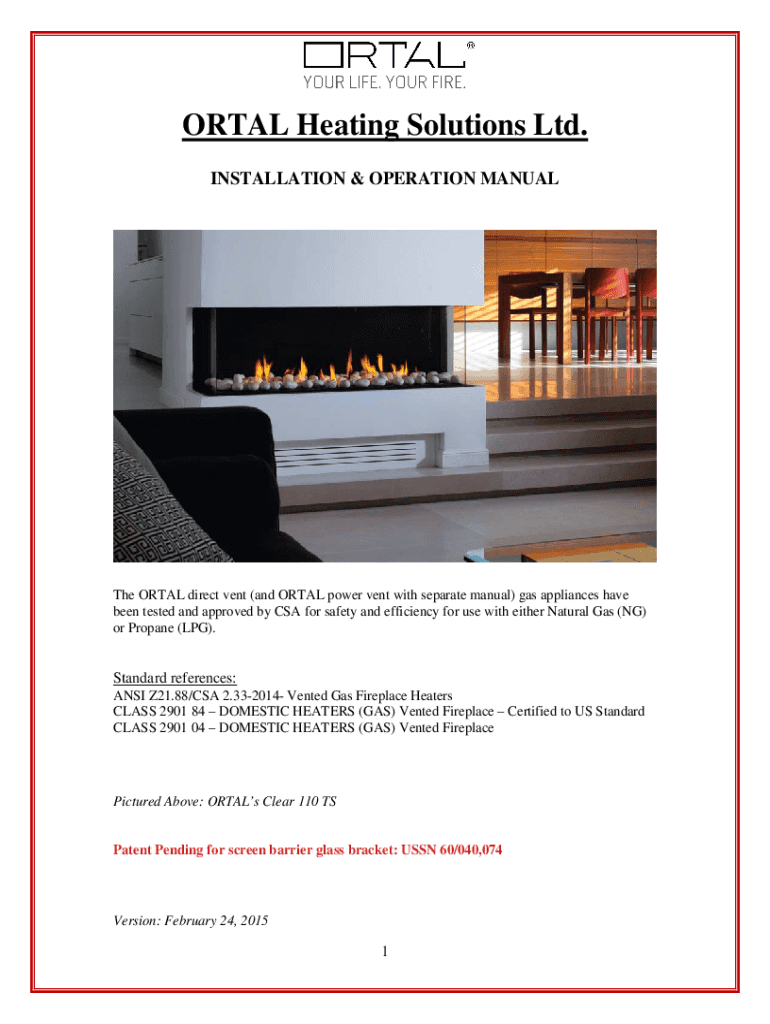 Fillable Online Ortal Fireplace Clear 130 Front with Wood Framing - YouTube Fax Email Print ...