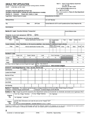 Fillable Online MULTIPLE TRIP PERMIT APPLICATION - cloudfront.net Fax Email Print - pdfFiller