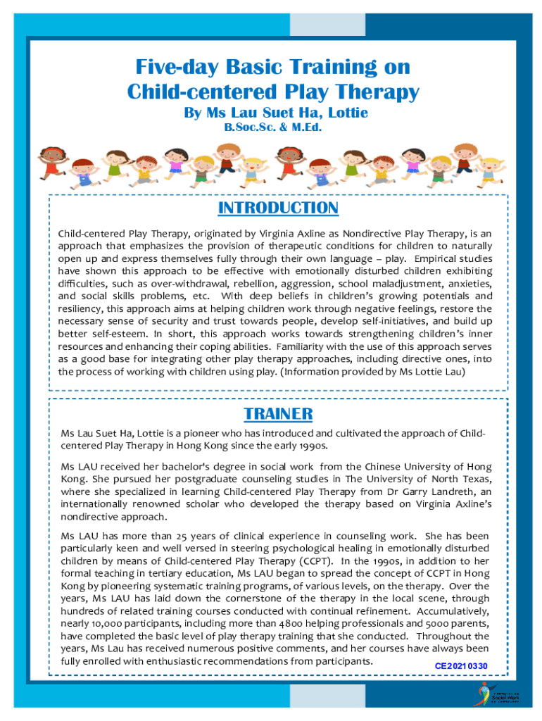 Fillable Online web swk cuhk edu Child-centered Play Therapy ...