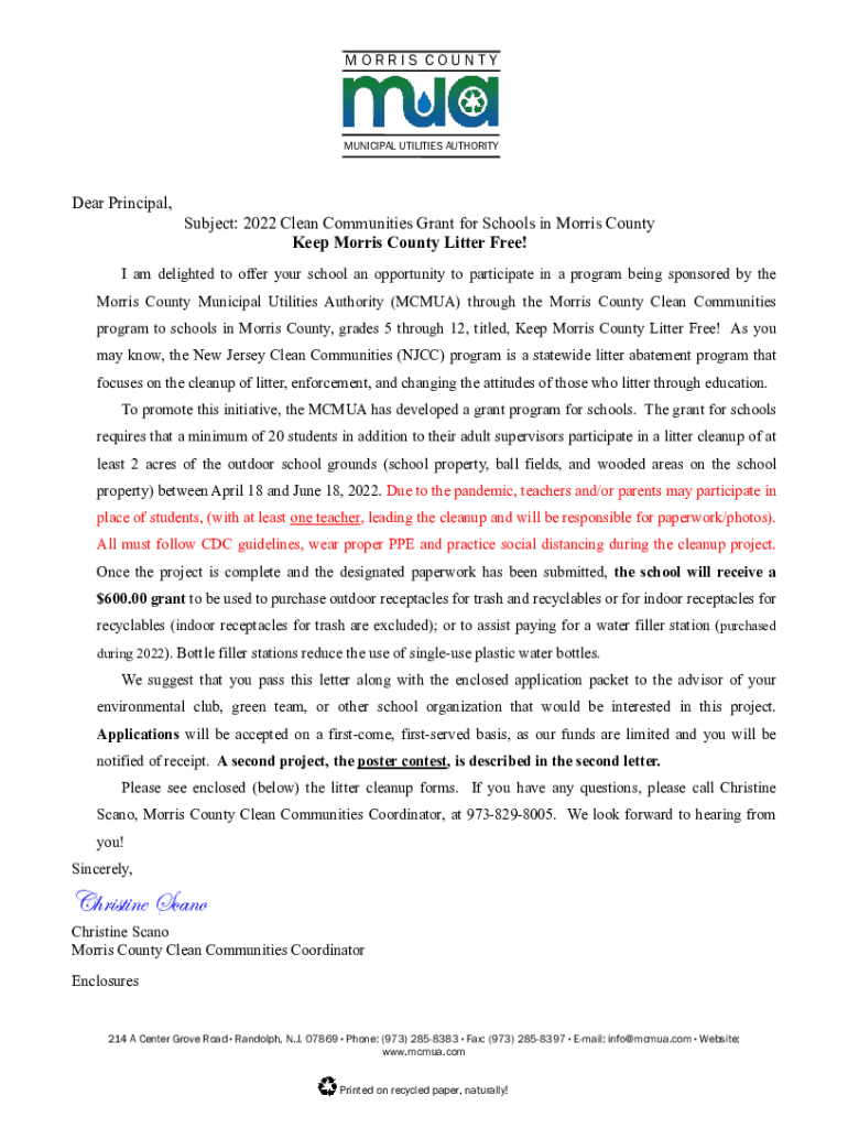 Fillable Online $100K Awarded To Morris Co. In Statewide Effort ... Fax Email Print - pdfFiller