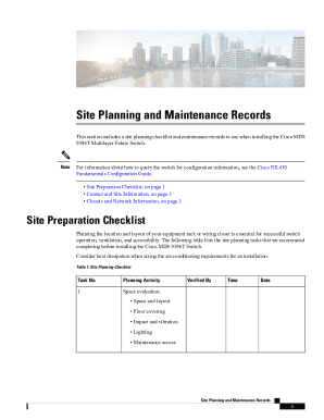 Fillable Online Site Preparation Checklist - Cisco MDS 9100 Series ...