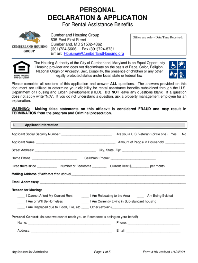 Fillable Online 8+ Personal Declaration Statement Examples in PDF Fax Email Print - pdfFiller