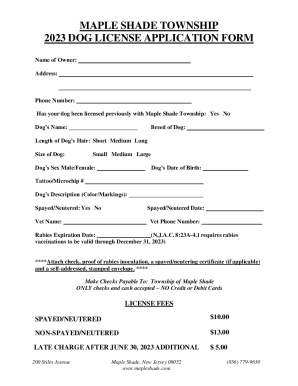 Fillable Online 2023-DOG-LICENSE-APPLICATION-FORM- ... Fax Email Print ...