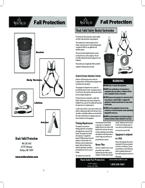 Fillable Online Personal Fall Arrest Equipment Task Training Guide for ...