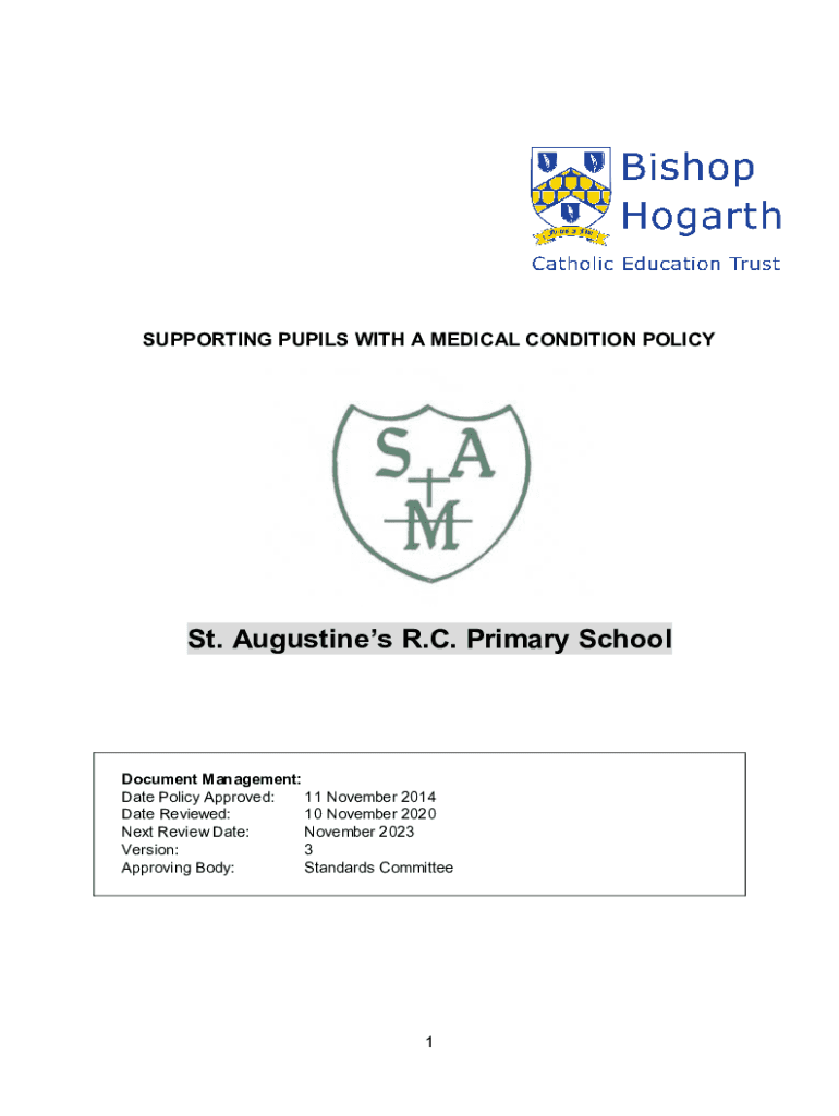 Fillable Online St. Augustine's R.C. Primary School Fax Email Print - pdfFiller
