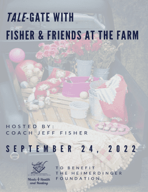 Fillable Online TALE-GATE WITH FISHER & FRIENDS AT THE FARM Fax Email ...