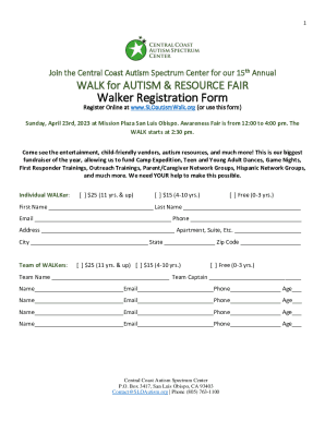 Fillable Online Autism Society Central VirginiaSupport, Services, Help ...