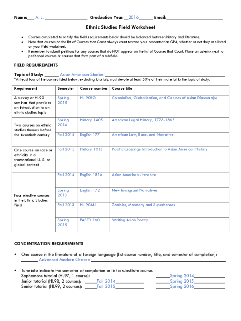 Fillable Online histlit fas harvard SAMPLE AL 2017-Ethnic Studies field ...