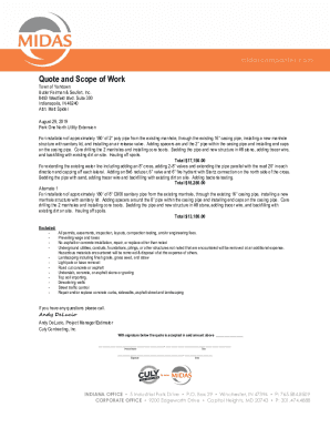 Fillable Online Quote and Scope of Work Fax Email Print - pdfFiller