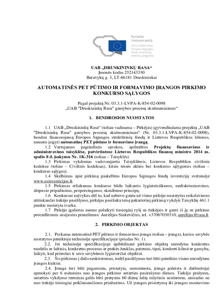 Fillable Online UAB DRUSKININK RASA Fax Email Print - pdfFiller