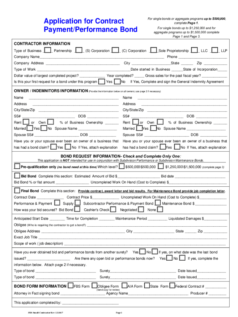 Fillable Online Performance & Payment Bond (P&P) - Construction Fax ...