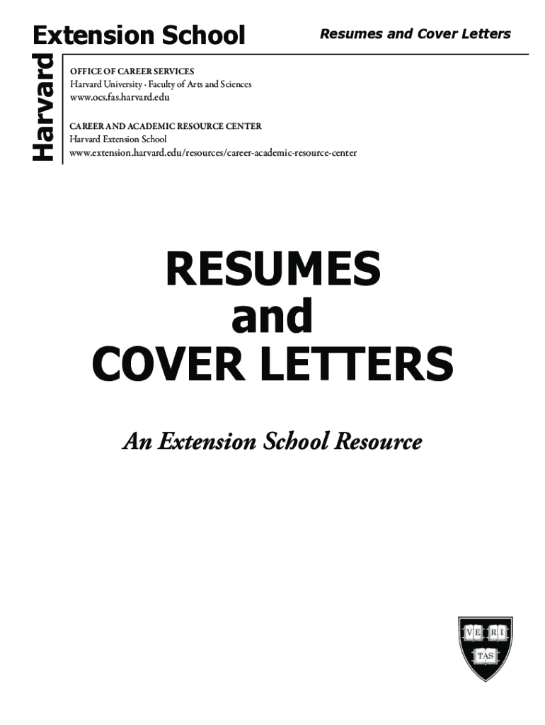 Fillable Online Harvard Resume Cover Letter Template 1656690798 Fax ...