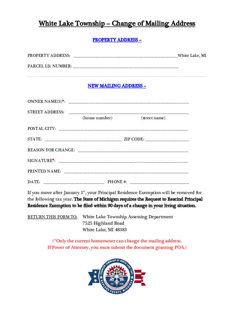 Fillable Online Property Transfer Affidavit 2766White Lake Township MI ...