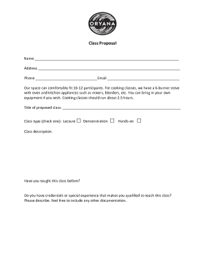 Fillable Online How To Host A Cooking Class: The Ultimate Guide For ...