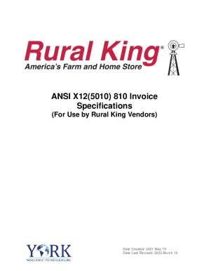 Fillable Online ANSI X12(5010) 810 Invoice Fax Email Print - pdfFiller