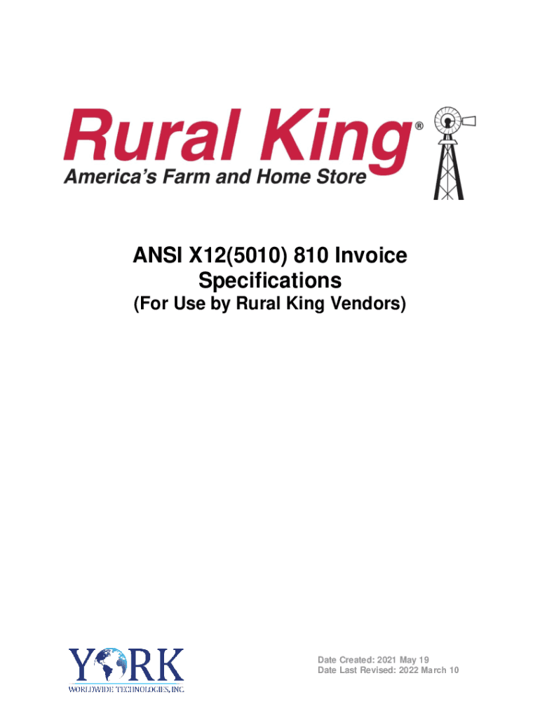 Fillable Online ANSI X12(5010) 810 Invoice Fax Email Print - pdfFiller