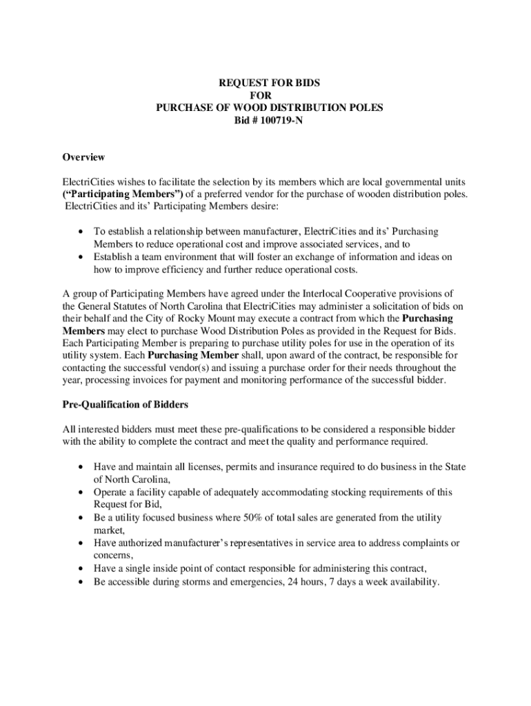 Fillable Online Sample Utility Pole Inspection Services Contracts to ...