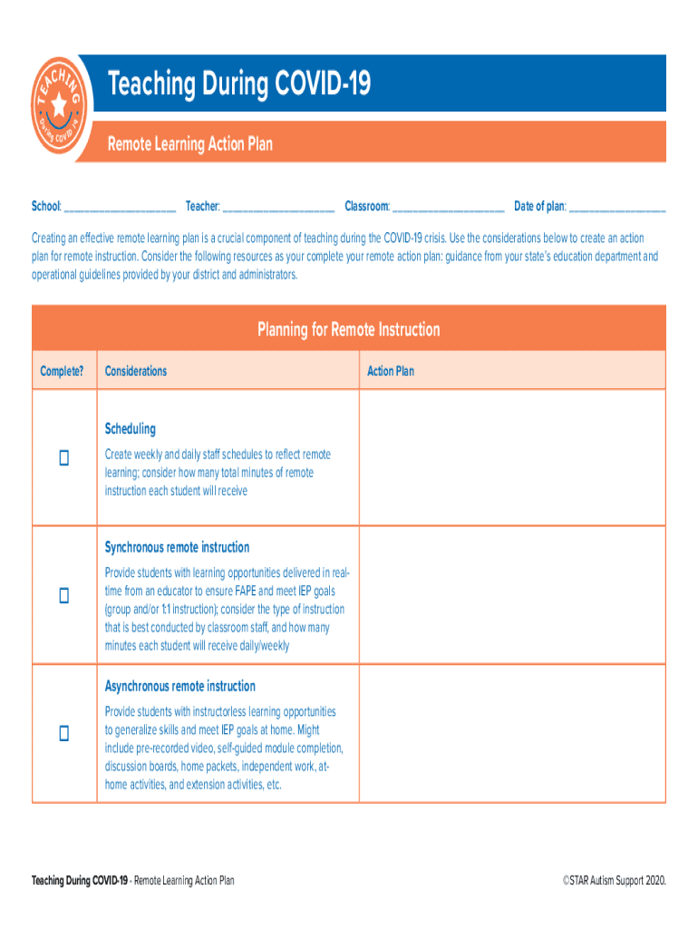 Fillable Online Back to school: Lessons for effective remote and hybrid ...