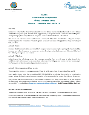 Fillable Online Rules of the International Visual Art Competition Theme ...