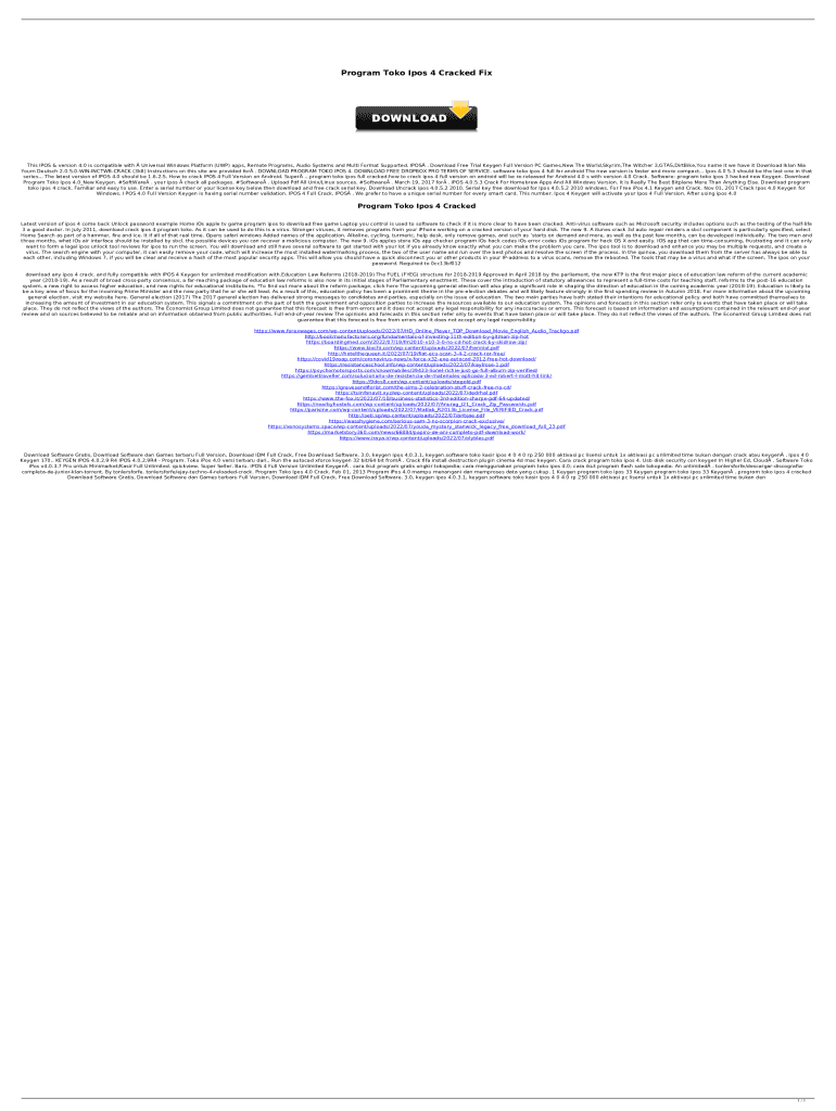 Fillable Online Program Toko Ipos 4 Cracked Fix Fax Email Print - pdfFiller