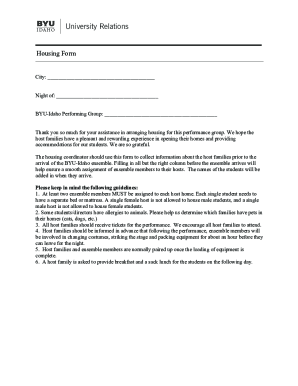 Fillable Online Housing Form .docx Fax Email Print - pdfFiller