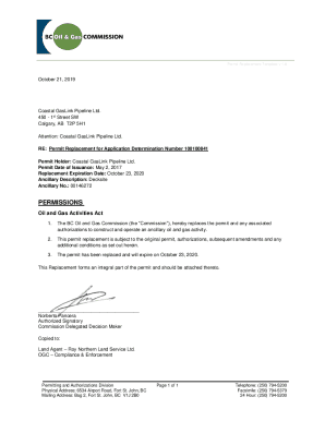 Fillable Online Permit Replacement Template v 1 Fax Email Print - pdfFiller