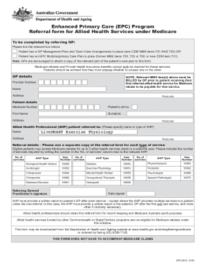 Fillable Online Referral Form for Chronic Disease Allied Health ...