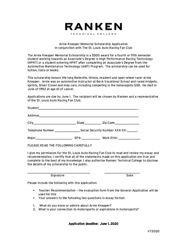 Fillable Online St. Louis Auto Racing Fan Club Award Winners! Fax Email ...