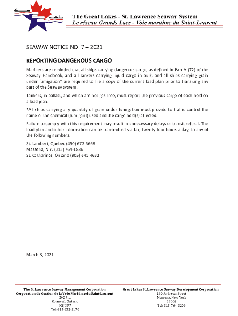 Fillable Online Marine Safety: Marine Inspection Administration - dco ...