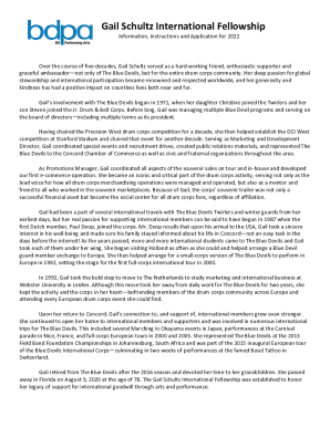 Fillable Online Gail Schultz International Fellowship Fax Email Print ...