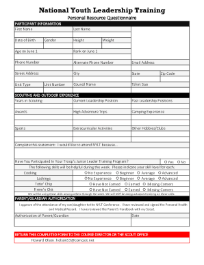 Fillable Online NYLT registration form Fax Email Print - pdfFiller
