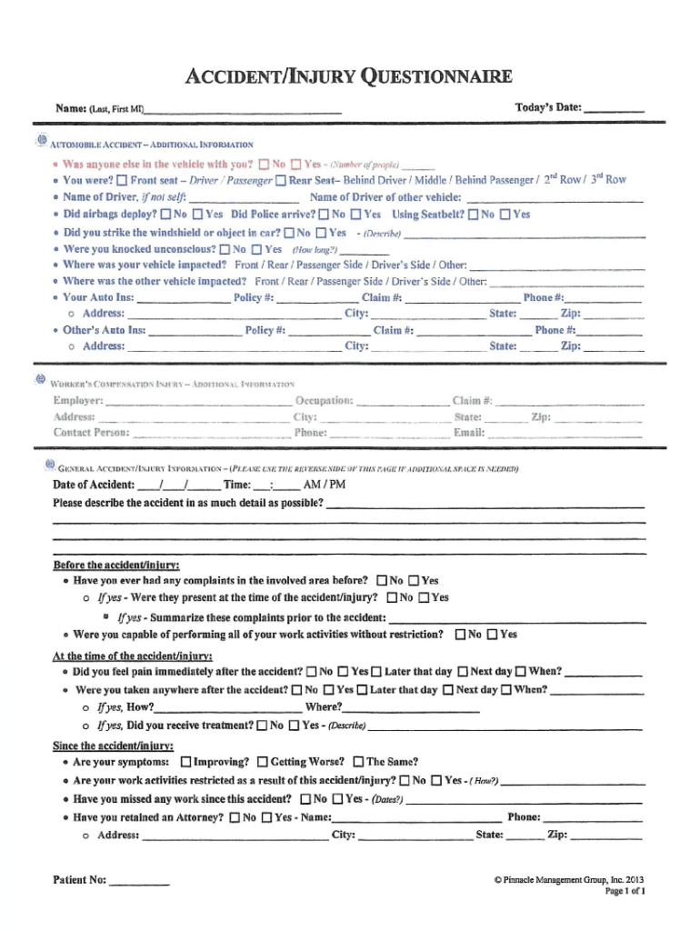 Fillable Online Medicaid Third-Party Liability Accident/Injury ...