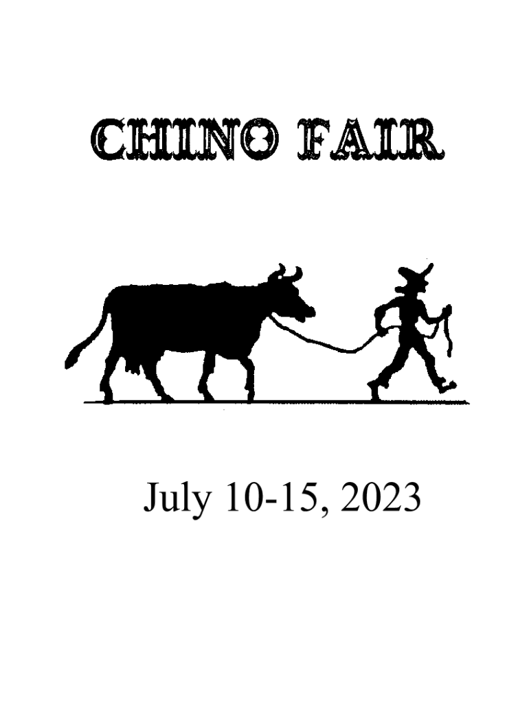 Fillable Online Chino Junior Livestock Fair (chinojrlivestockfair ...