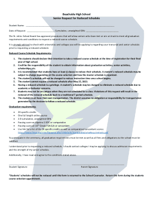 Fillable Online BHS-Senior-Reduced-Schedule-Form.pdf Fax Email Print ...