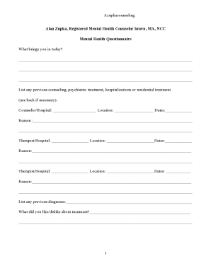 Fillable Online National Clinical Mental Health Counseling Examination ...