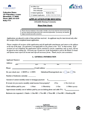 Fillable Online Federation-Homes-Vesta-Application-with- ... Fax Email ...